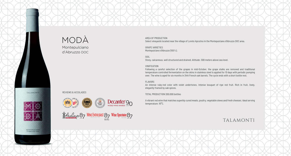 Talamonti Modà Montepulciano d’Abruzzo D.O.C. 2022 – Platinum Wines